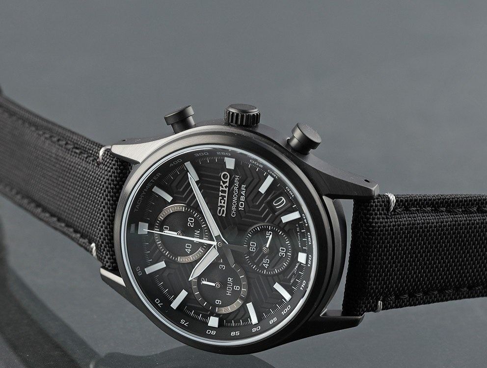 Seiko SSB421P1 Conceptual Chronograph Tachymetre Sapphire Black Nylon ...