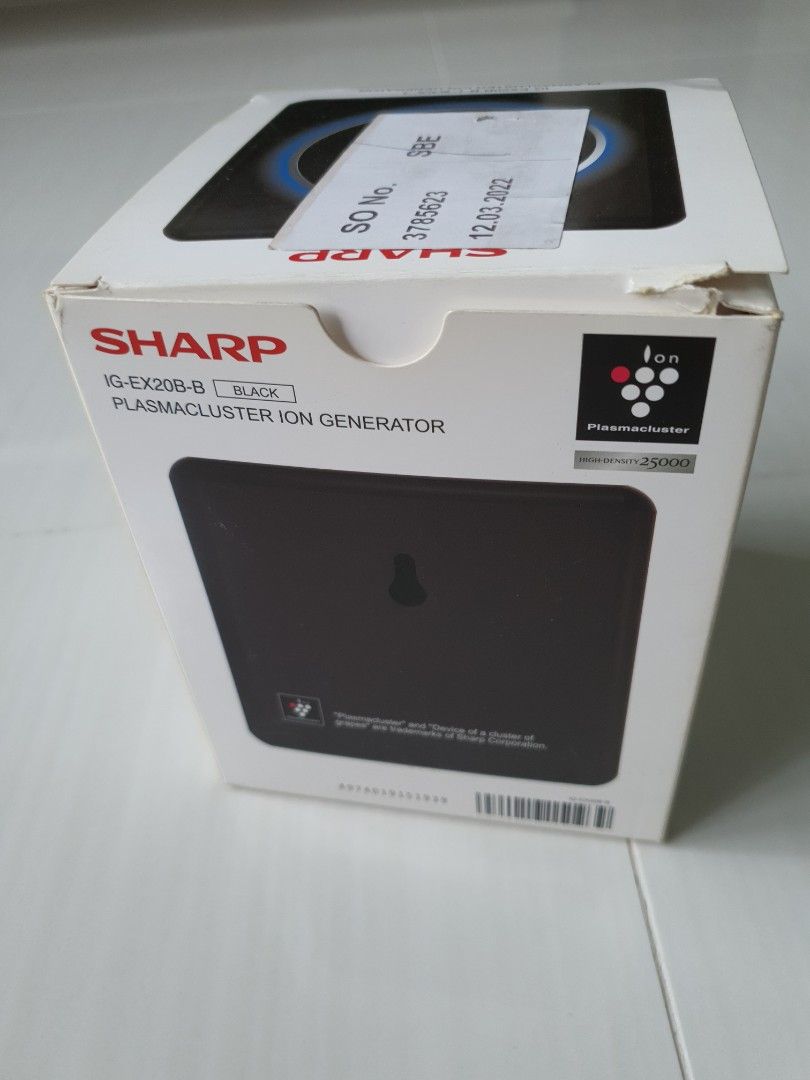Sharp Plasmacluster Ion Generator IG-EX20B-B, TV & Home Appliances, Air ...