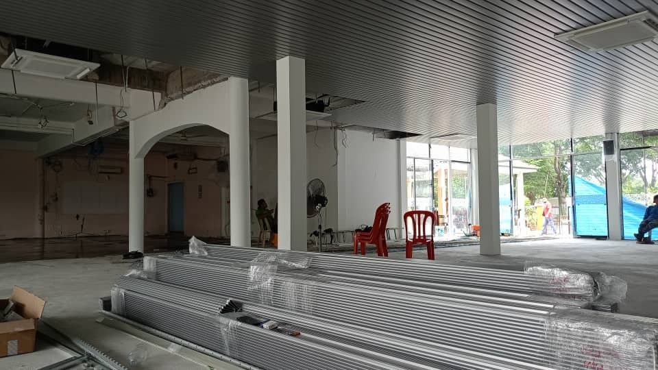 SILING JENIS ALUMINIUM STRIP l ceiling strip aluminium install ...