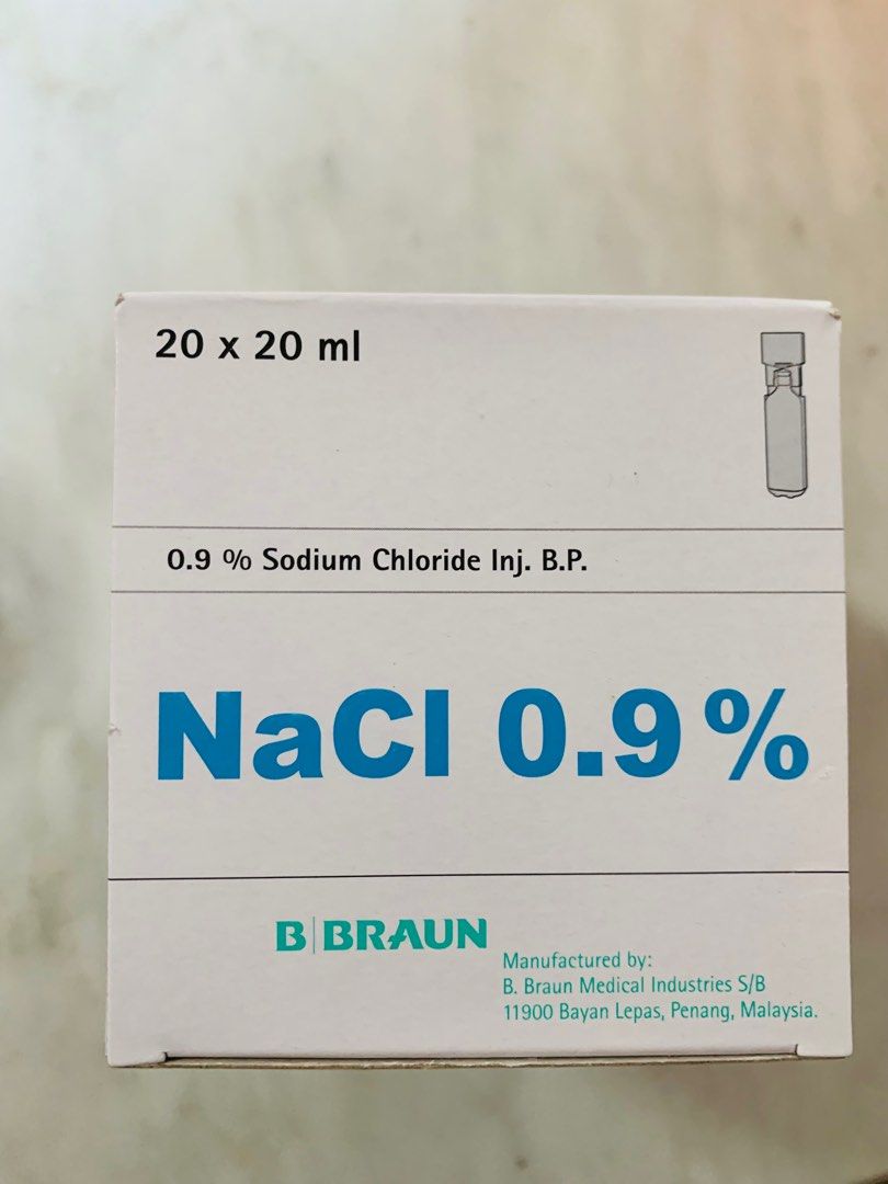 B Braun Sodium Chloride 20 ml (box of 20) expiry 21 March 2025, Health ...