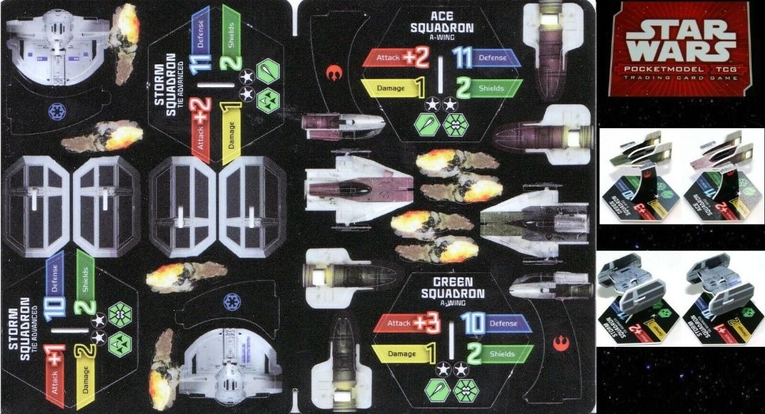 Star Wars PocketModel TCG Base Set Clone Wars Tactics Ship Cards, 興趣及遊戲 ...