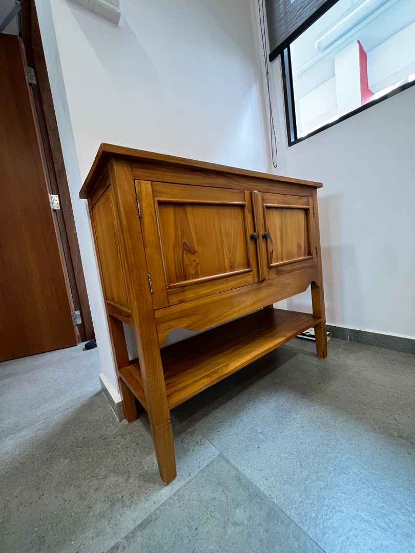 Teak wood cabinet, Furniture & Home Living, Furniture, Shelves ...