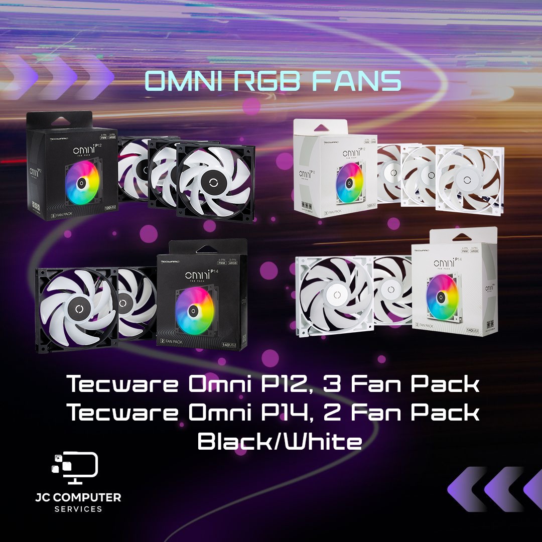 Tecware Omni P12/P14 Fans Black/White, Computers & Tech, Parts ...