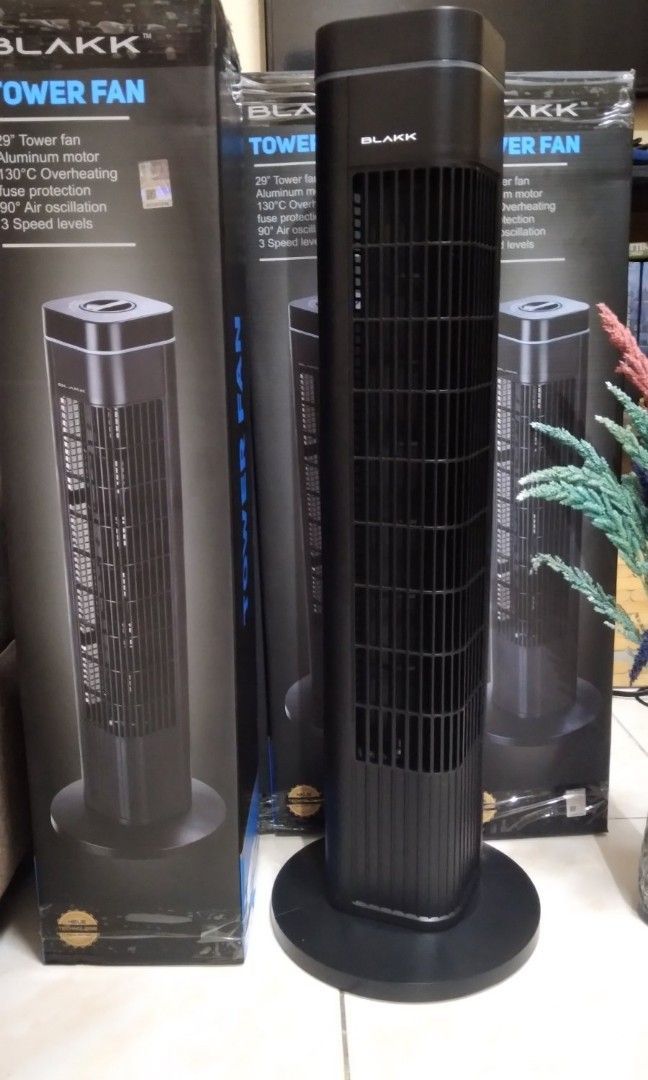 Tower Fan 29" BLAKK, TV & Home Appliances, Other Home Appliances on ...