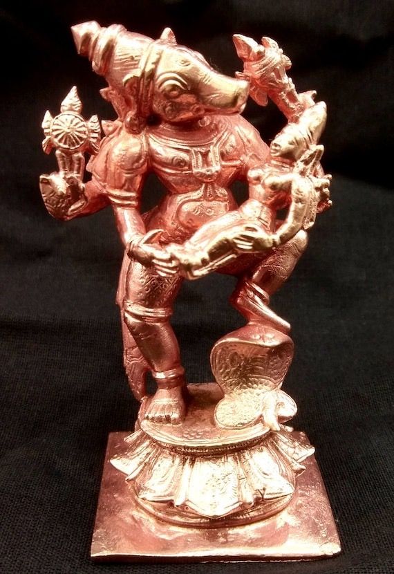 Varaha Murti Vishnu avatar Varaha Lakshmi swamy Panchaloka Statue ...