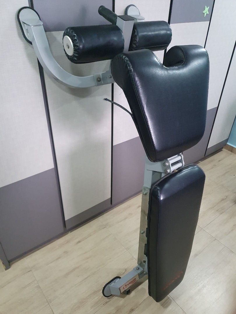 Vigor Premium Gym Bench with leg extension, Sports Equipment, Exercise ...