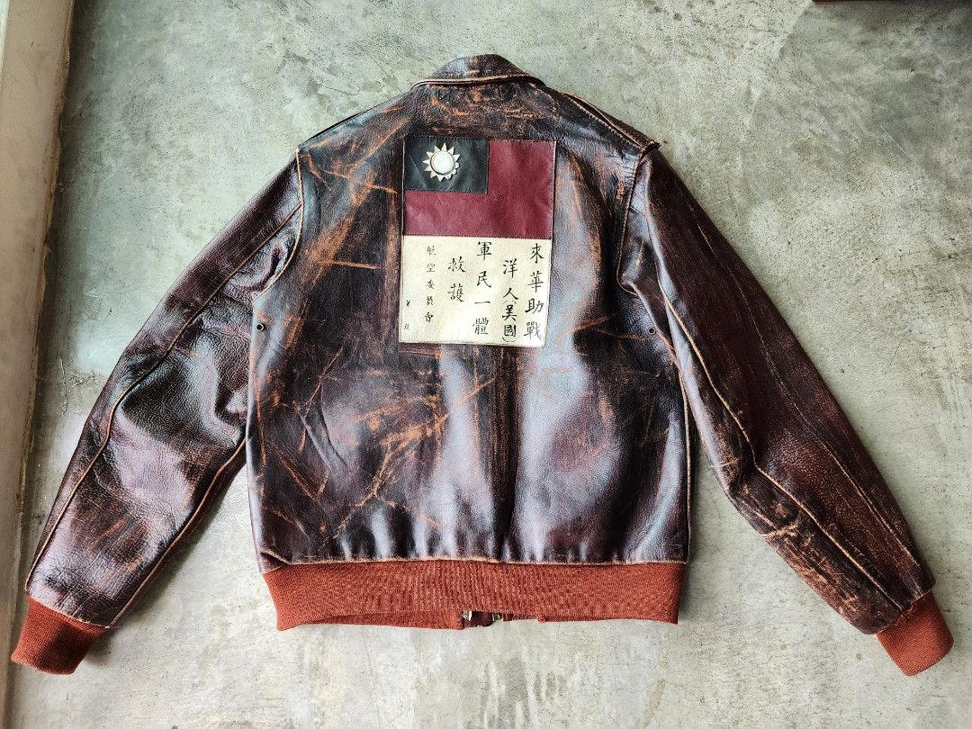 Vintage Aero leather A2 distressed leather flight jacket, Men's Fashion ...