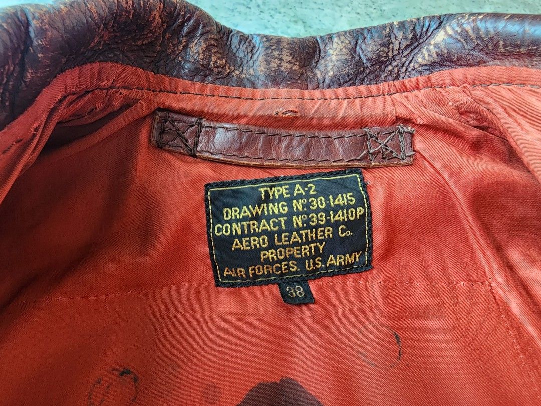 Vintage Aero leather A2 distressed leather flight jacket, Men's Fashion ...
