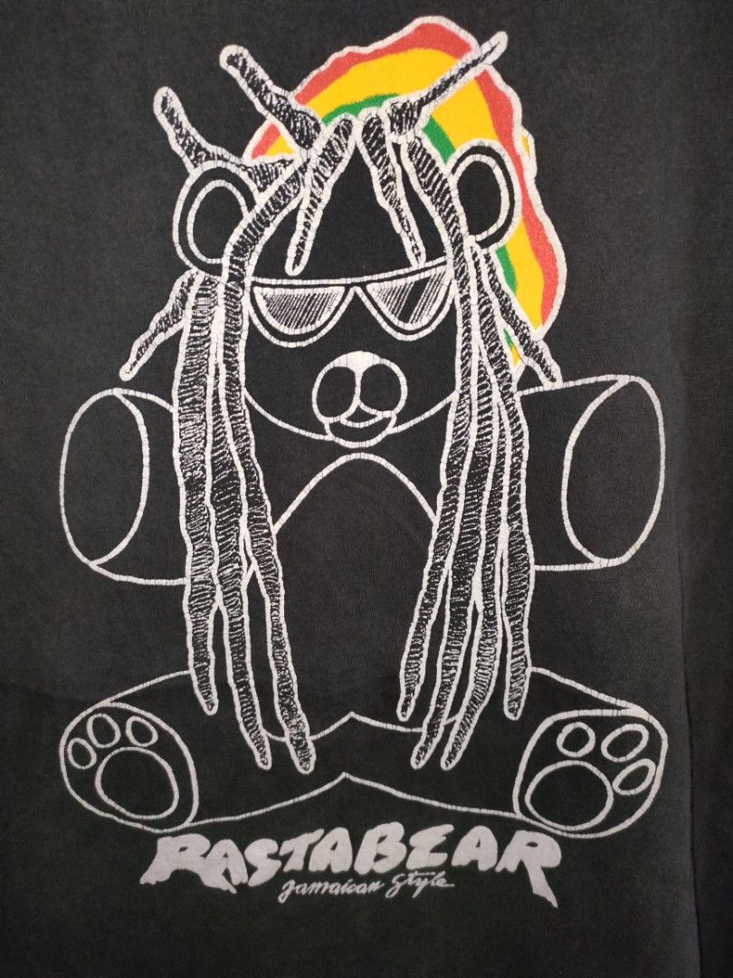 Vintage Rasta Bear Mirror, Men's Fashion, Tops & Sets, Tshirts & Polo ...