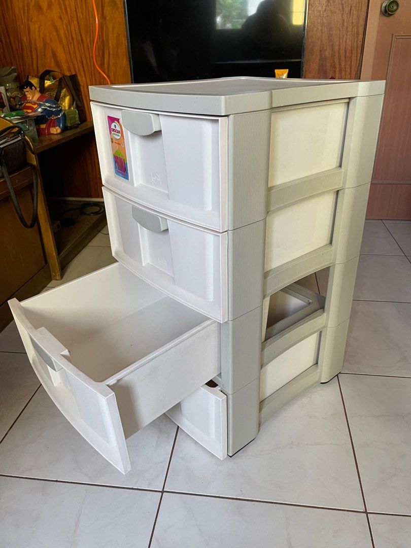 White Orocan Prima Drawer - 4 Layers, Furniture & Home Living ...