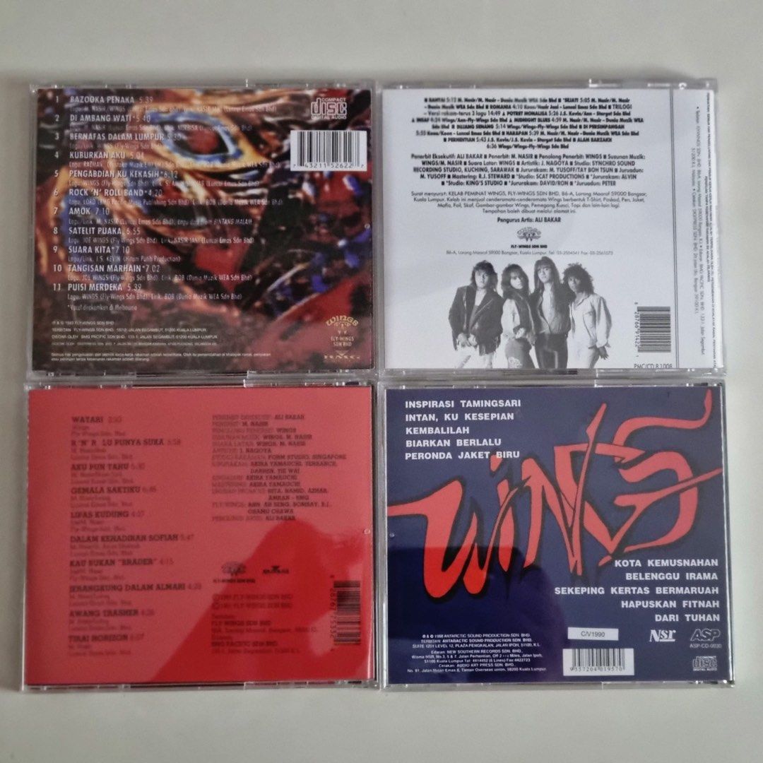 WINGS (Malaysian Legendary Rock Band) CD Albums, Hobbies & Toys, Music ...