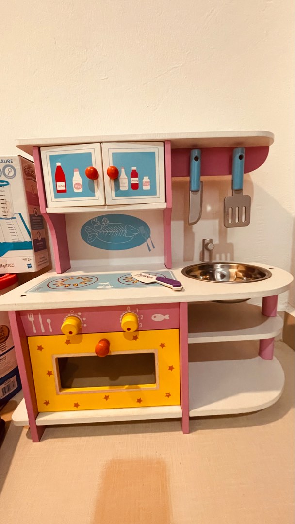 Wooden kitchen set and discovery wooden blocks, Hobbies & Toys, Toys ...