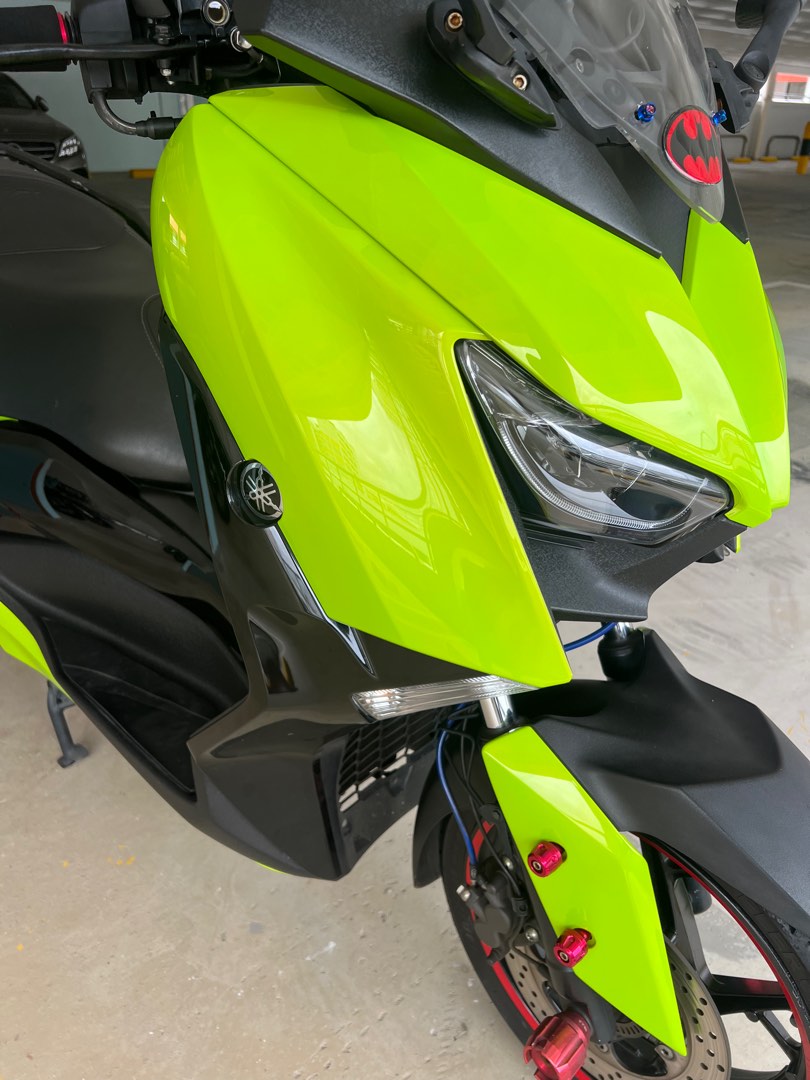 Xmax aikka lime green with new parts original Yamaha, Motorcycles ...