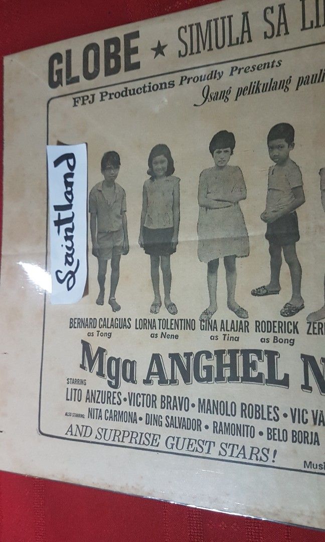 1970 MOVIE AD Mga Anghel Na Walang Langit Antique Philippine Cinema ...