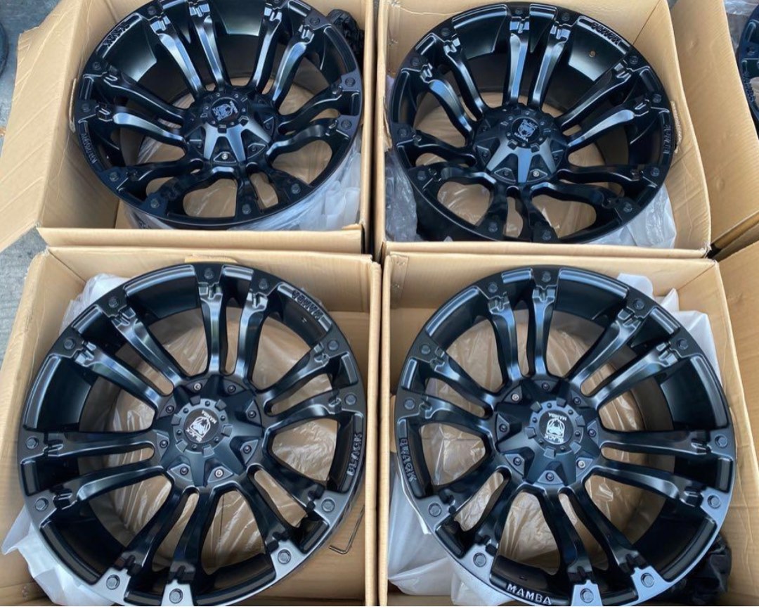 20x10 Black Mamba Slash 6Holes pcd 139 Brandnew Black negative offset ...