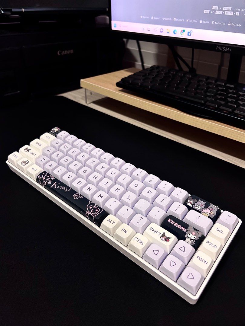 65% custom mechanical keyboard (Kuromi keycaps), Computers & Tech, Parts & Accessories, Computer ...