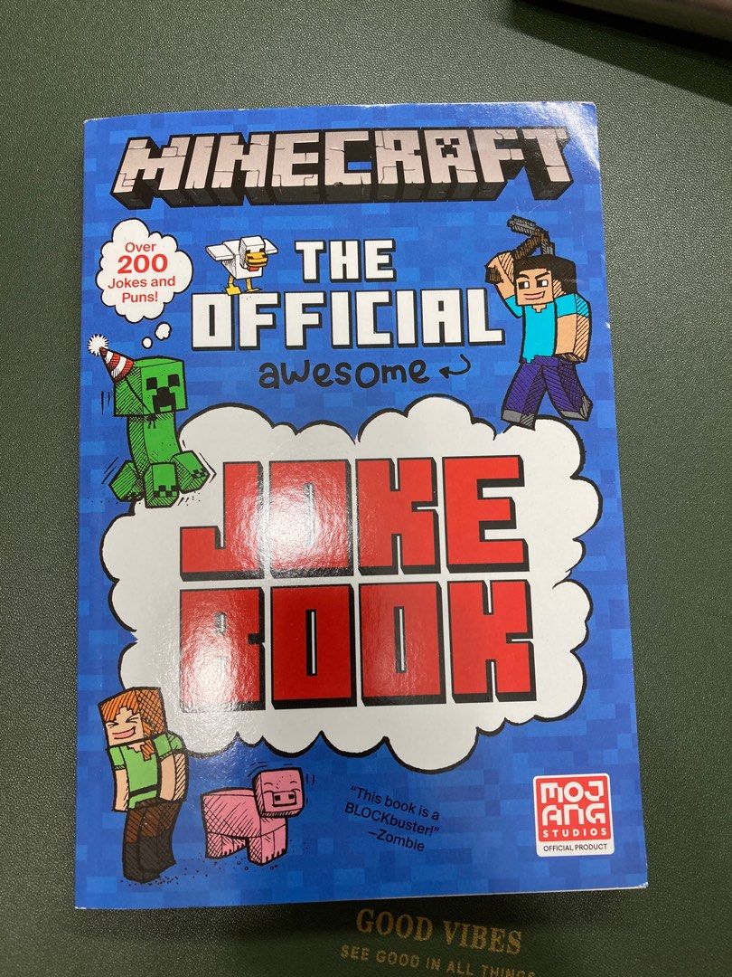 現貨 Minecraft: The Official Joke Book (Minecraft), 興趣及遊戲, 書本 & 文具, 小朋友書 ...
