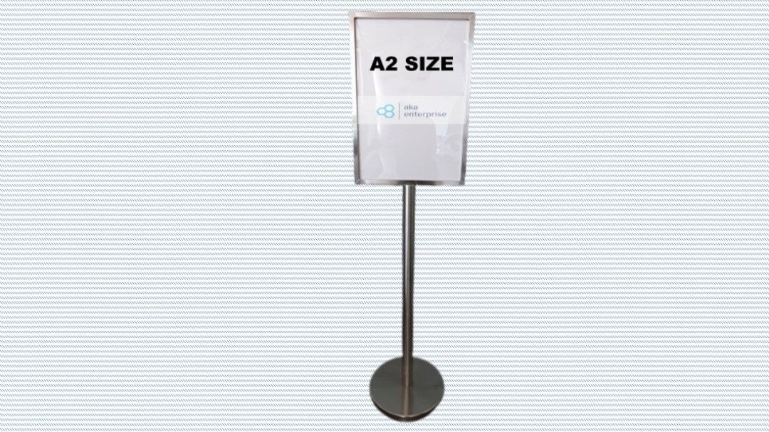 A2 Poster Stand | Stainless Steel display stand | Signage Stand | Queue Pole | KT Board, Hobbies ...