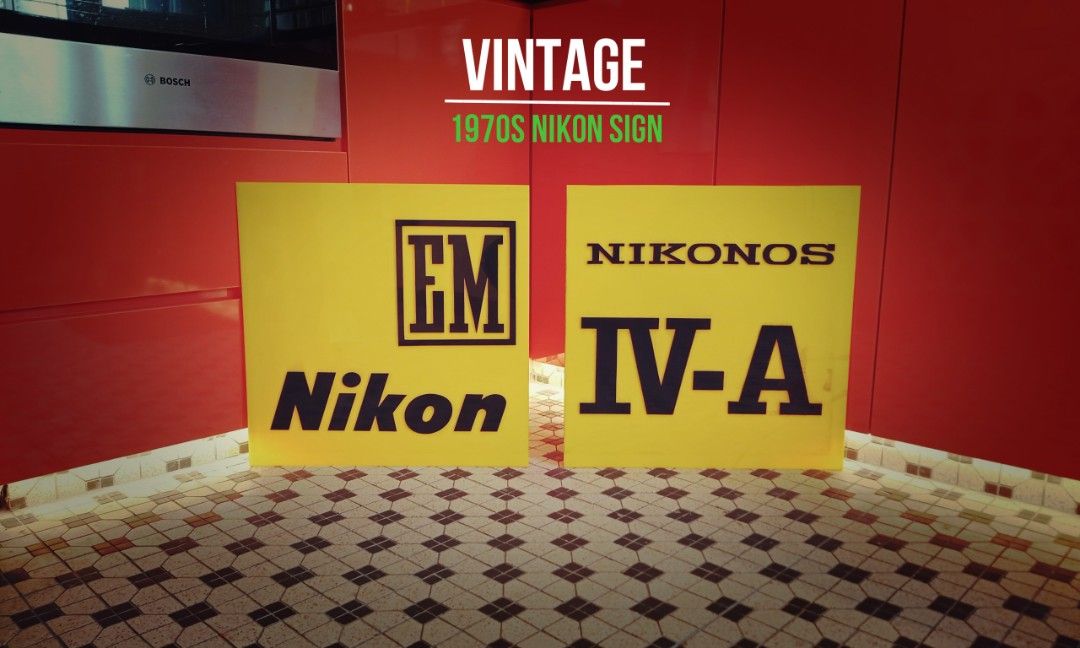Antique/Vintage Sign - 1970s Nikon EM Nikonos acrylic signage, Hobbies ...