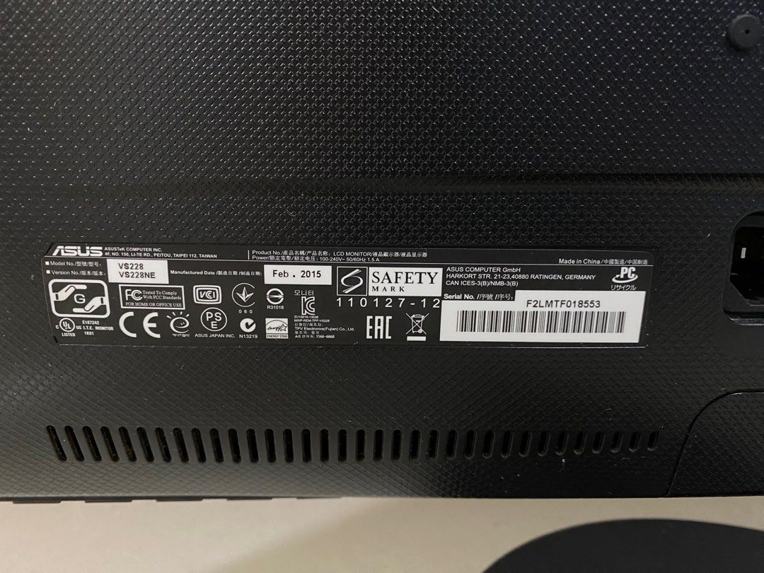 Asus 21 inch monitor, Computers & Tech, Parts & Accessories, Monitor ...