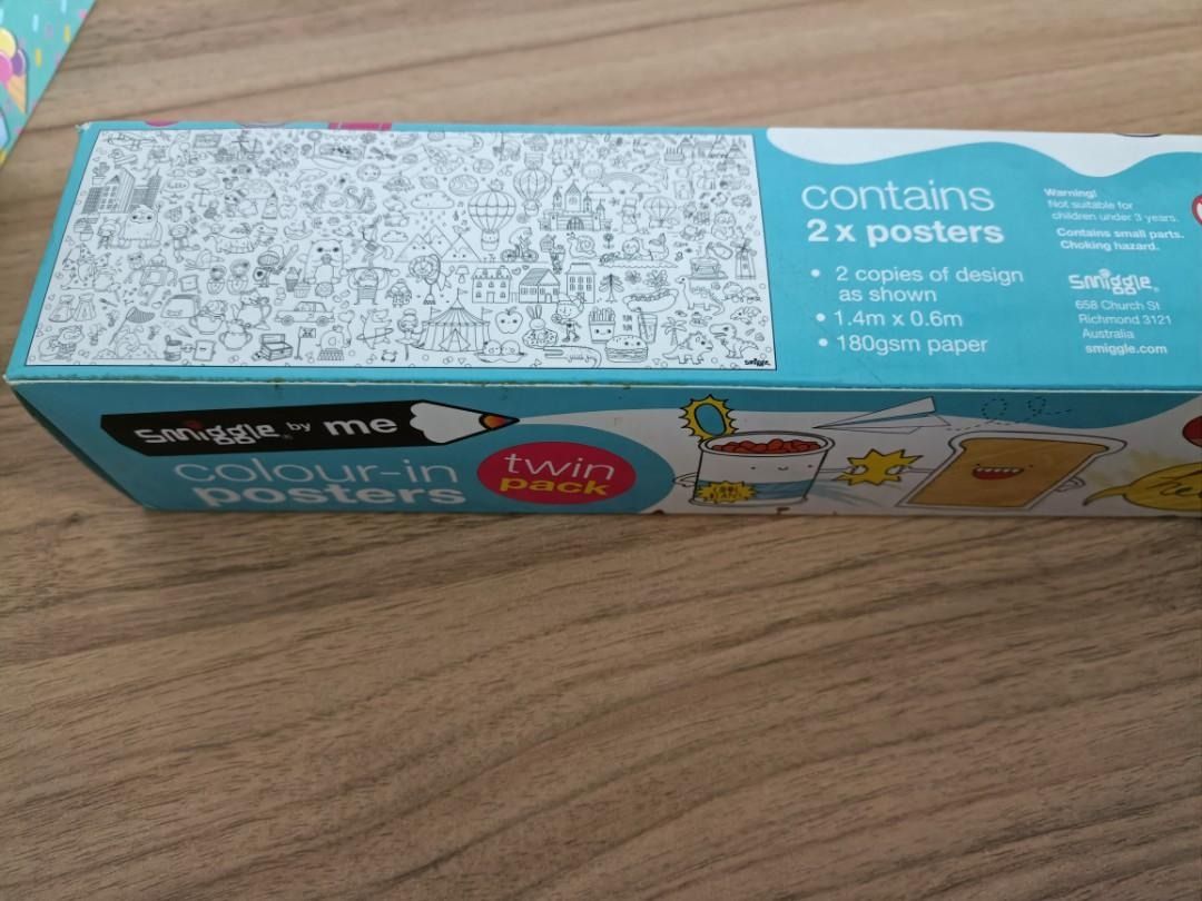 authentic original Smiggle sticker book, mini colouring art set and ...