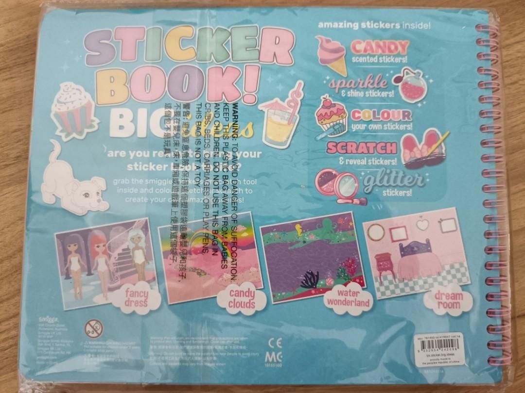 authentic original Smiggle sticker book, mini colouring art set and ...