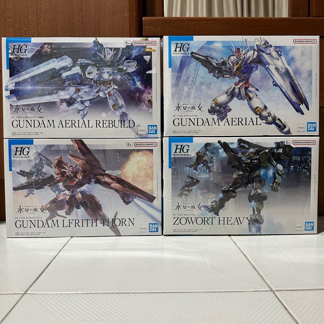 Bandai the witch from mercury HG Gundam Aerial, Aerial Rebuild, Lfrith ...