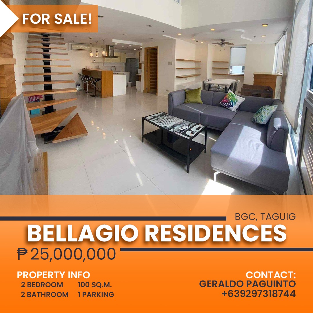 Bellagio Residences 2 Bedroom Condo For Sale - BGC Condo - Taguig ...