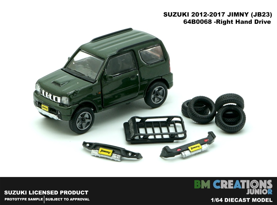 BM Creation Suzuki Jimny 2012-2017 Green and Red 1/64 BMC, Hobbies ...