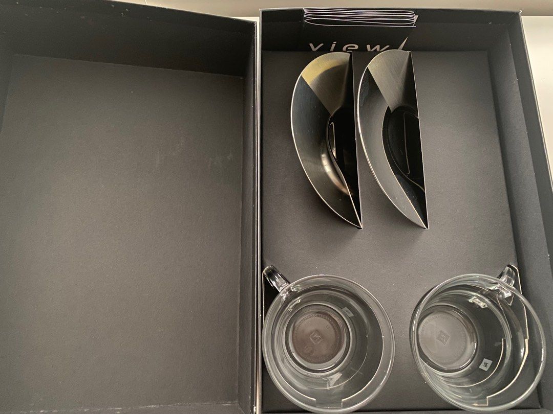 BNIB both Nespresso Essenza Mini Grey with 2 View cappuccino cups , TV ...