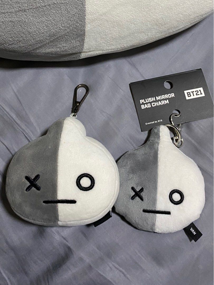 BT21 Van plush Keychain and mirror bag charm, Hobbies & Toys ...