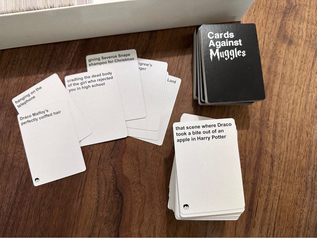 Cards against Muggles Harry Potter card game, Hobbies & Toys, Toys & Games on Carousell