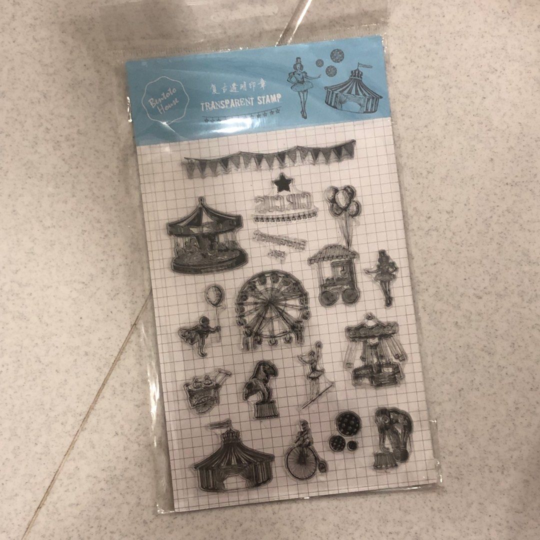 Circus Clear Rubber Stamp, Hobbies & Toys, Stationery & Craft, Craft ...