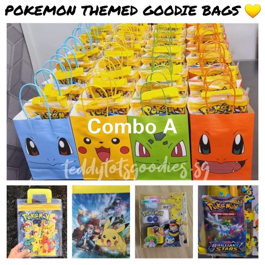 Combo A3 | Pokemon Themed Goodie Bags Pikachu Charmander Bulbasaur ...