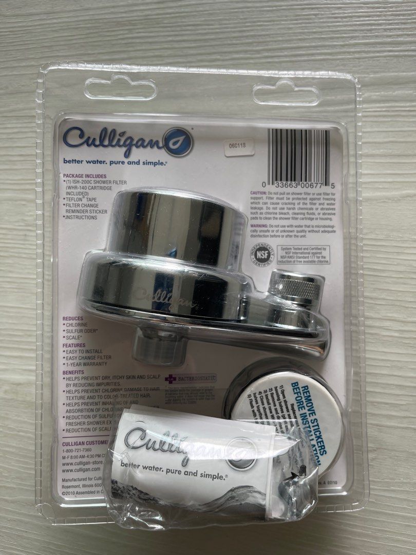 Culligan Shower Filter ISH-200C with 1 cartridge, Furniture & Home ...