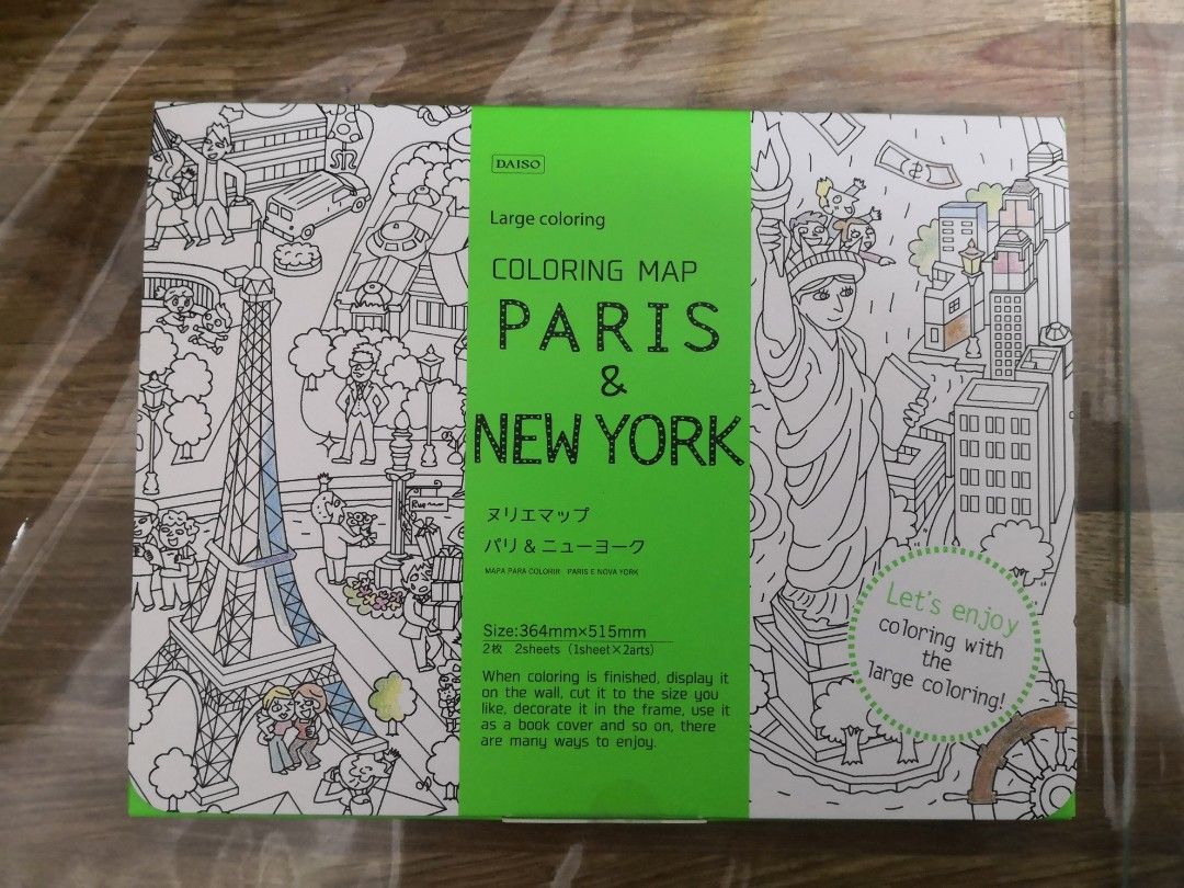 Daiso Coloring Map, Hobbies & Toys, Books & Magazines, Children's Books ...