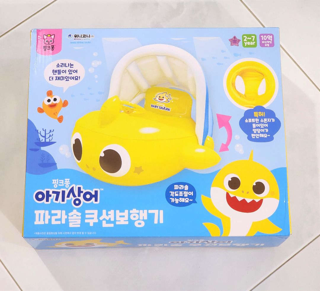 [Deliver to Door Step] Pinkfong Baby Shark Inflatable Swimming Ring ...