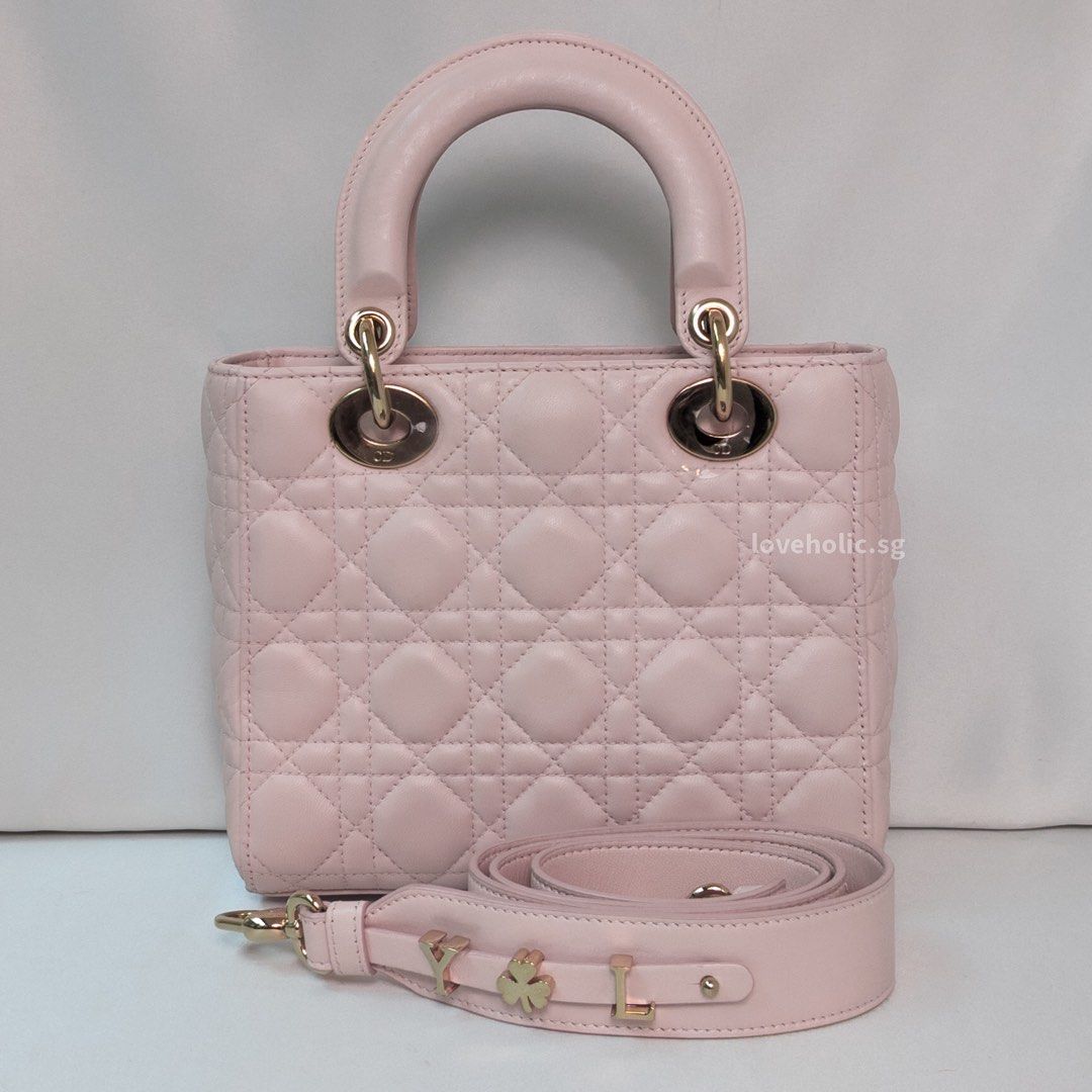 Dior My ABC Lady Dior Small | Powder Pink Lambskin Gold Hardware sku ...
