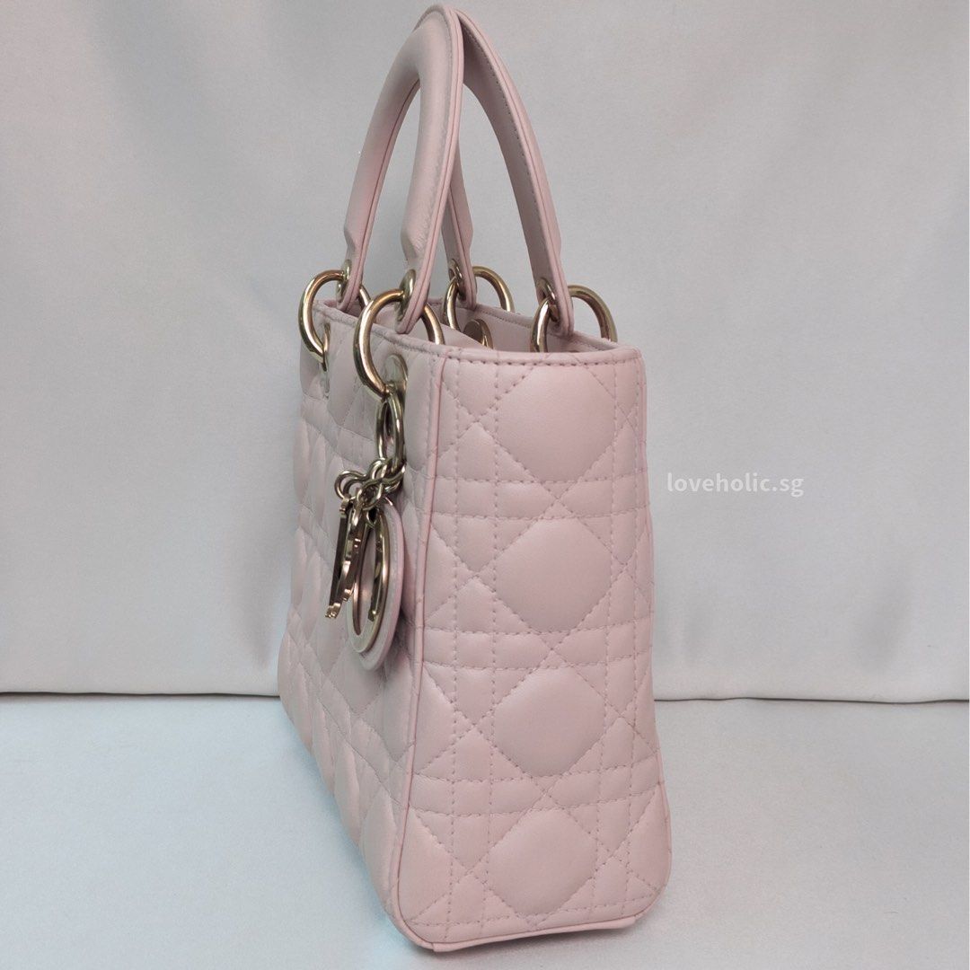 Dior My ABC Lady Dior Small | Powder Pink Lambskin Gold Hardware sku ...