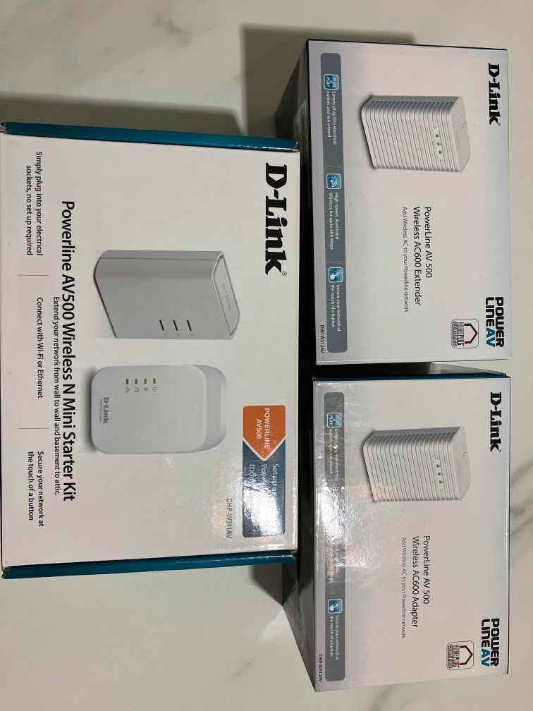 D-Link Powerline AV500 starter kit, extender n adaptor, Computers ...