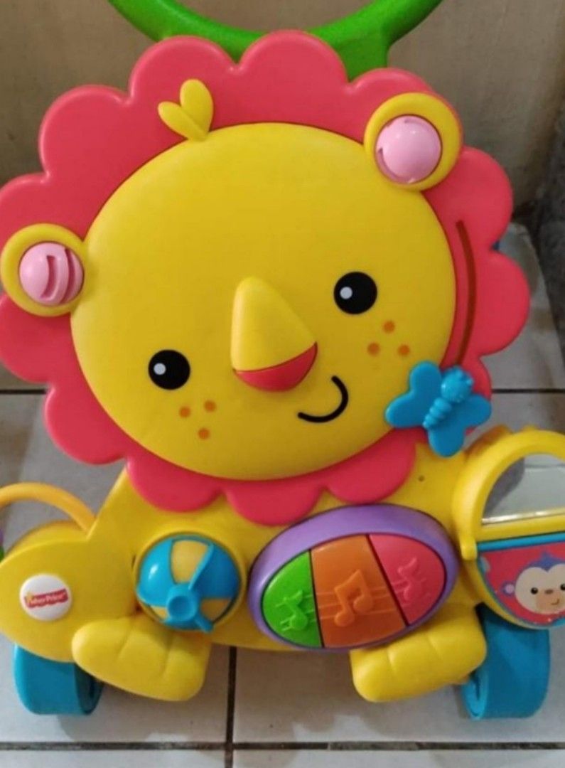 Fisher Price lion push walker, Babies & Kids, Infant Playtime on Carousell