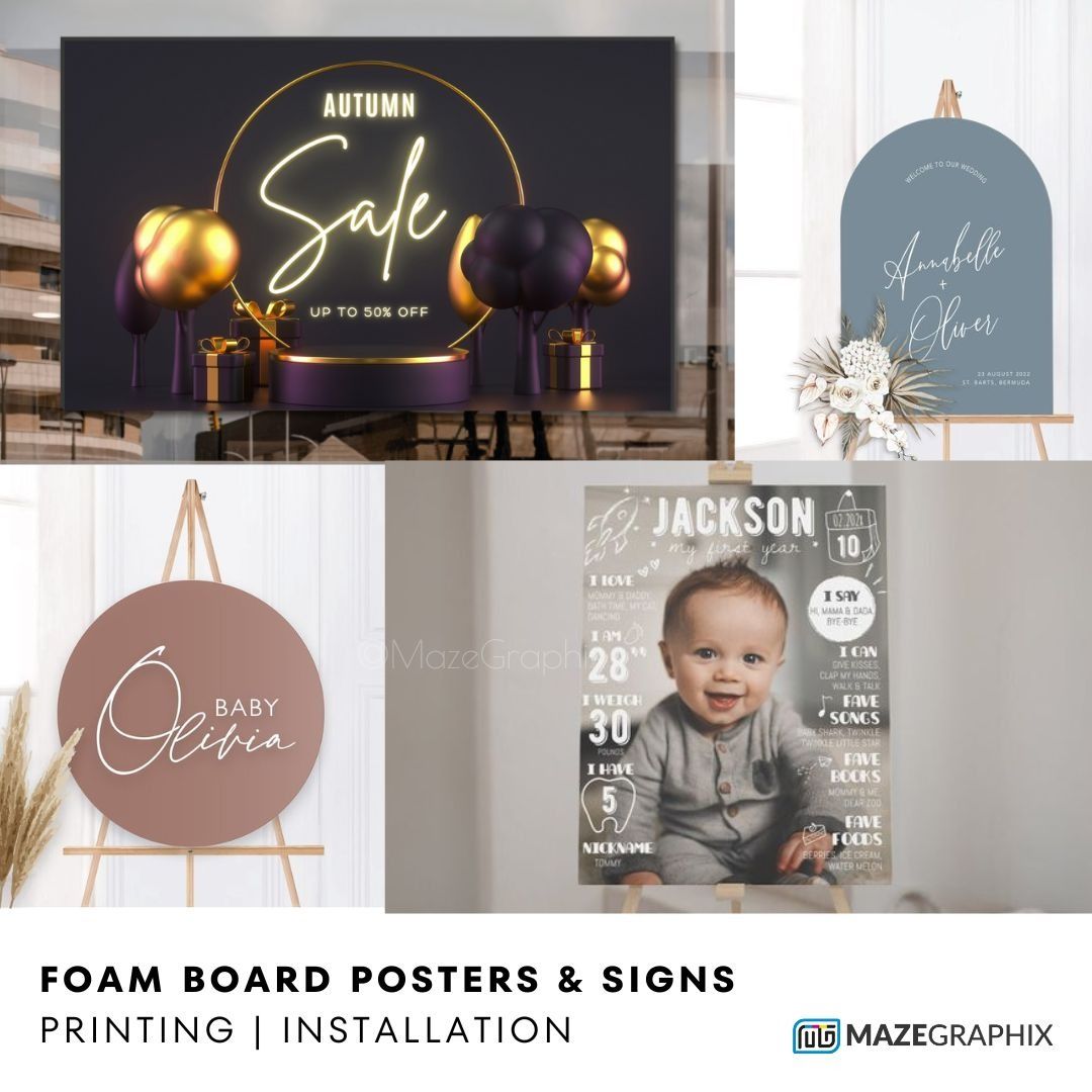 Foam Board Poster & Sings Printing , Hobbies & Toys, Stationery & Craft ...