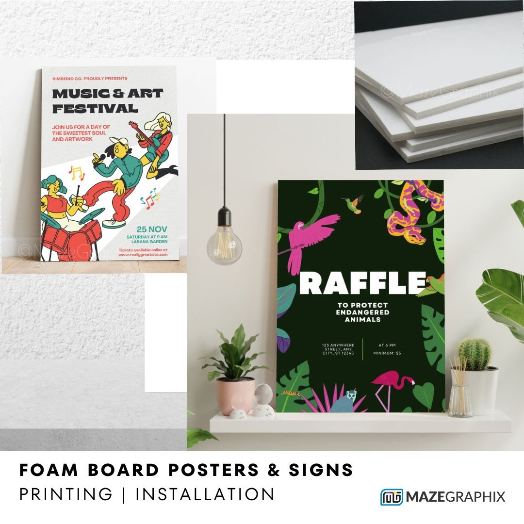 Foam Board Poster & Sings Printing , Hobbies & Toys, Stationery & Craft ...
