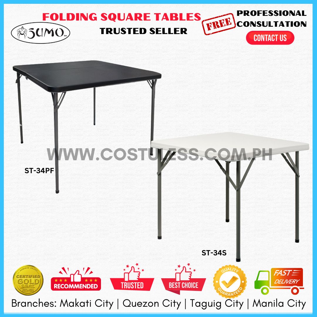 SUMO HEAVY DUTY VIRGIN MATERIAL FOLDING TABLES & CHAIRS! Plastic Table ...