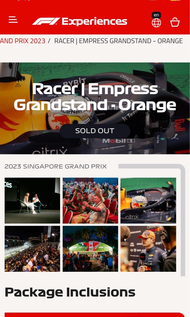 FORMULA 1 F1 Singapore Grand Prix 15-17 Sep 2023 | Orange @ Empress ...