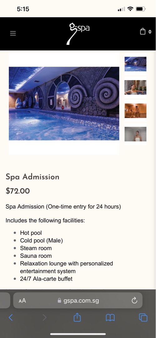 G Spa Gift Voucher, Tickets & Vouchers, Vouchers on Carousell