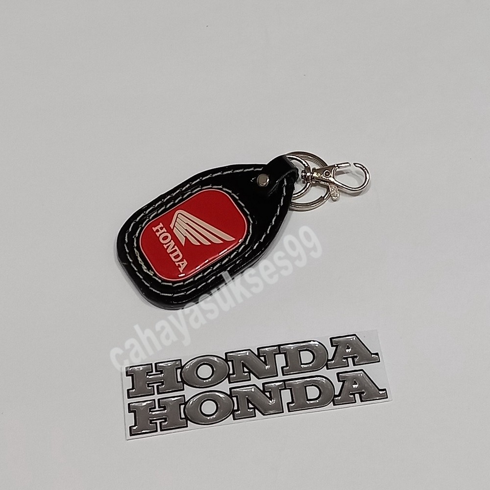 Gantungan Kunci HONDA Keychain Emblem Motor Stiker Timbul Honda Silver ...