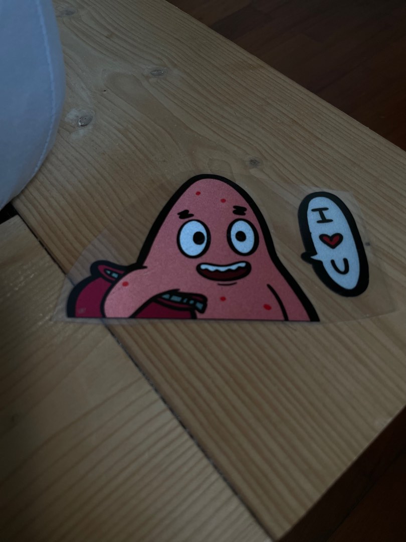 Gloss laminated vinyl stickers (Patrick star), Hobbies & Toys ...