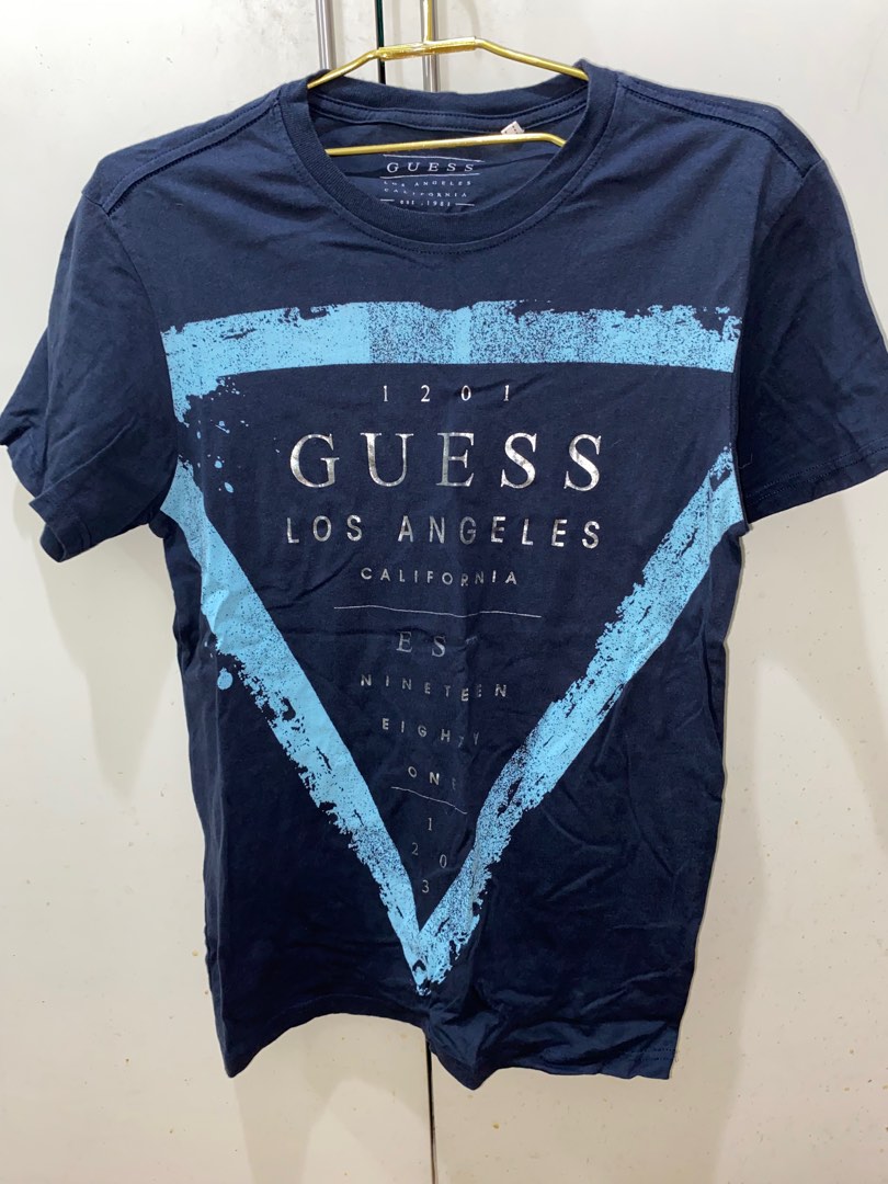 Guess blue shirt, Men's Fashion, Tops & Sets, Tshirts & Polo Shirts on ...