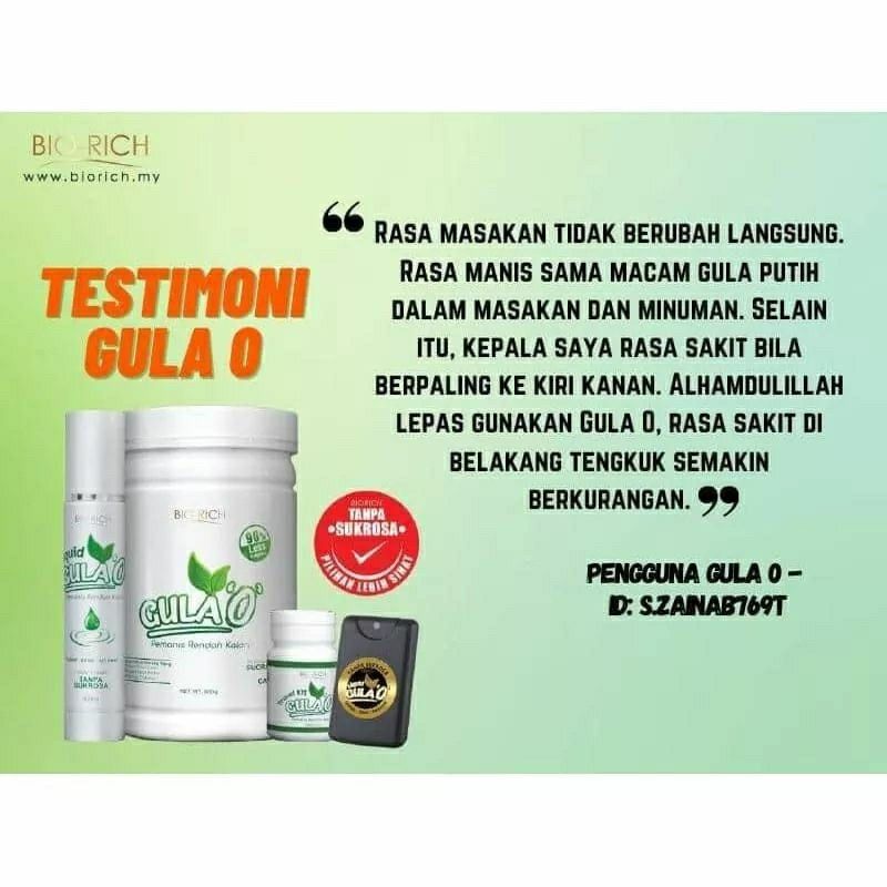 Gula 'O' Pemanis Rendah Kalori, Health & Nutrition, Health Supplements ...